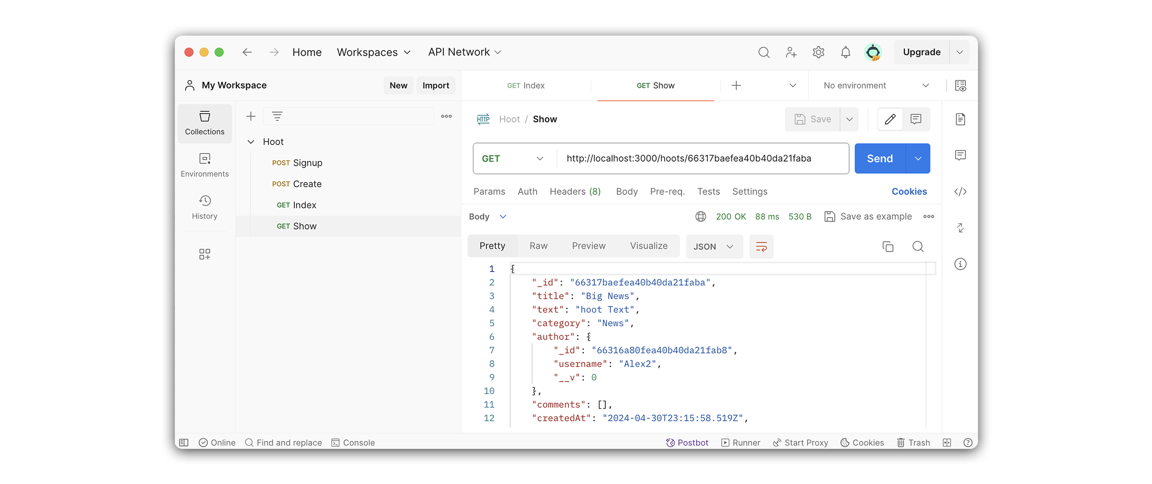 Express API - Hoot Back-End