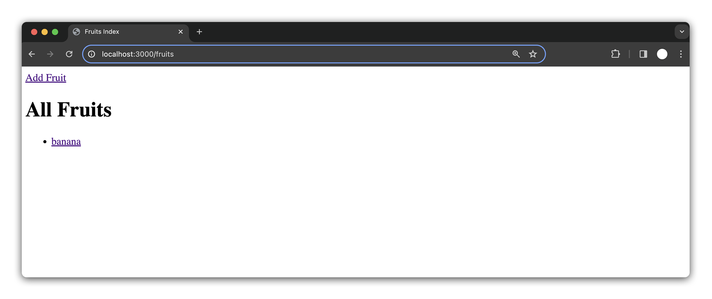MEN Stack Crud App - Fruits